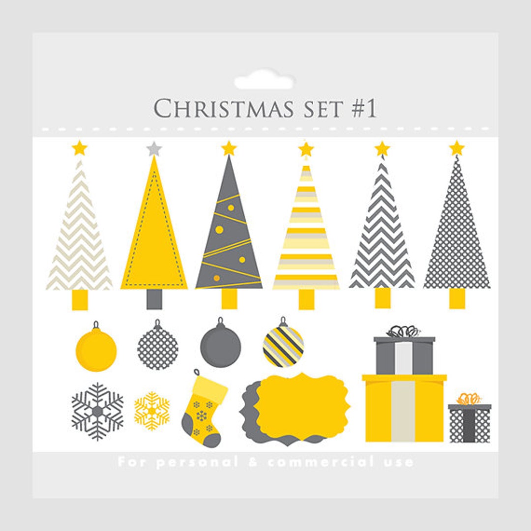 Christmas Clipart and Paper Set - Clip Art, Digital Papers for ...