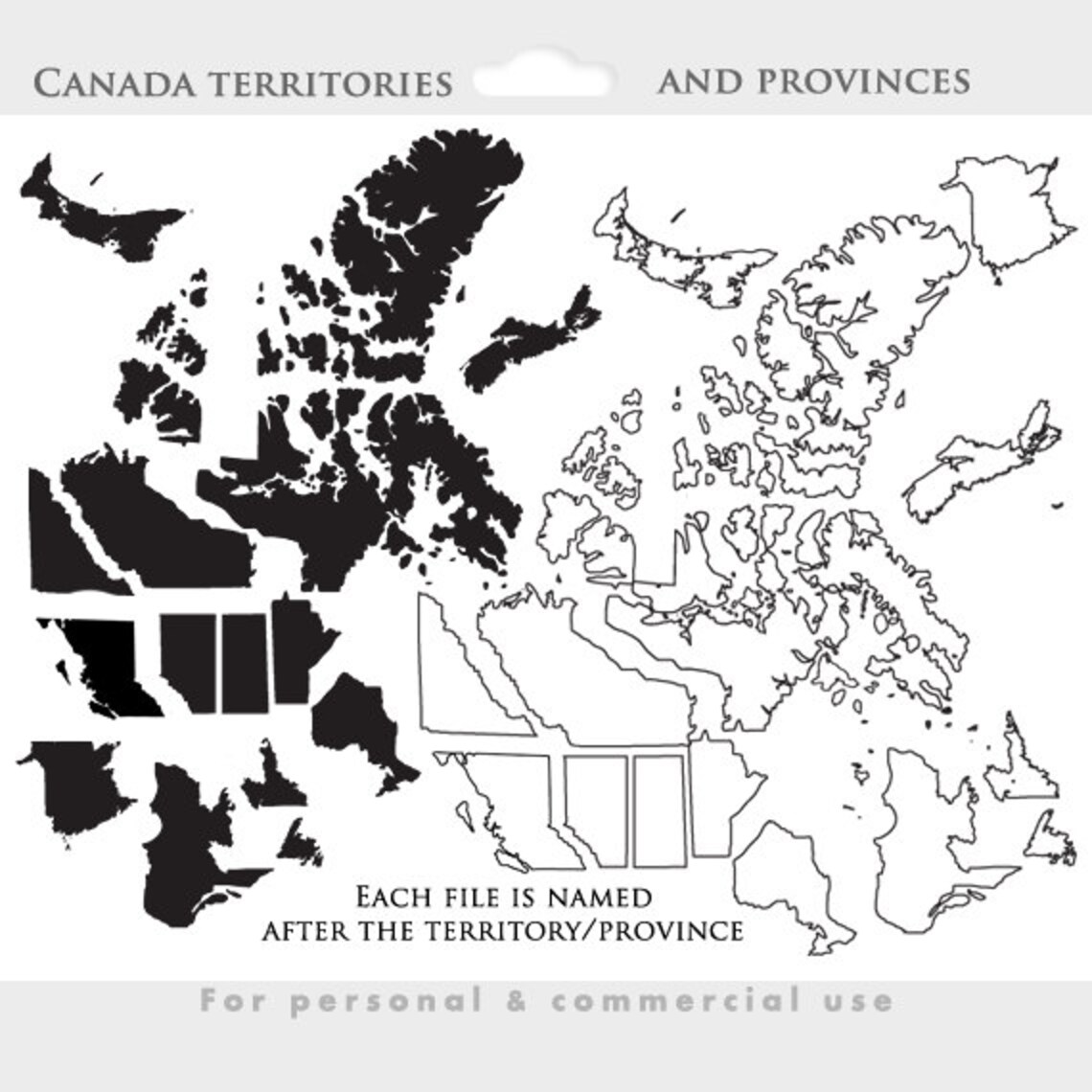 Canada Clipart - Country Clip Art, Provinces, Territories, Geographic ...