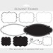 Frames Clipart - Elegant Frames, Ornate Flourish Frames, Vintage Style ...