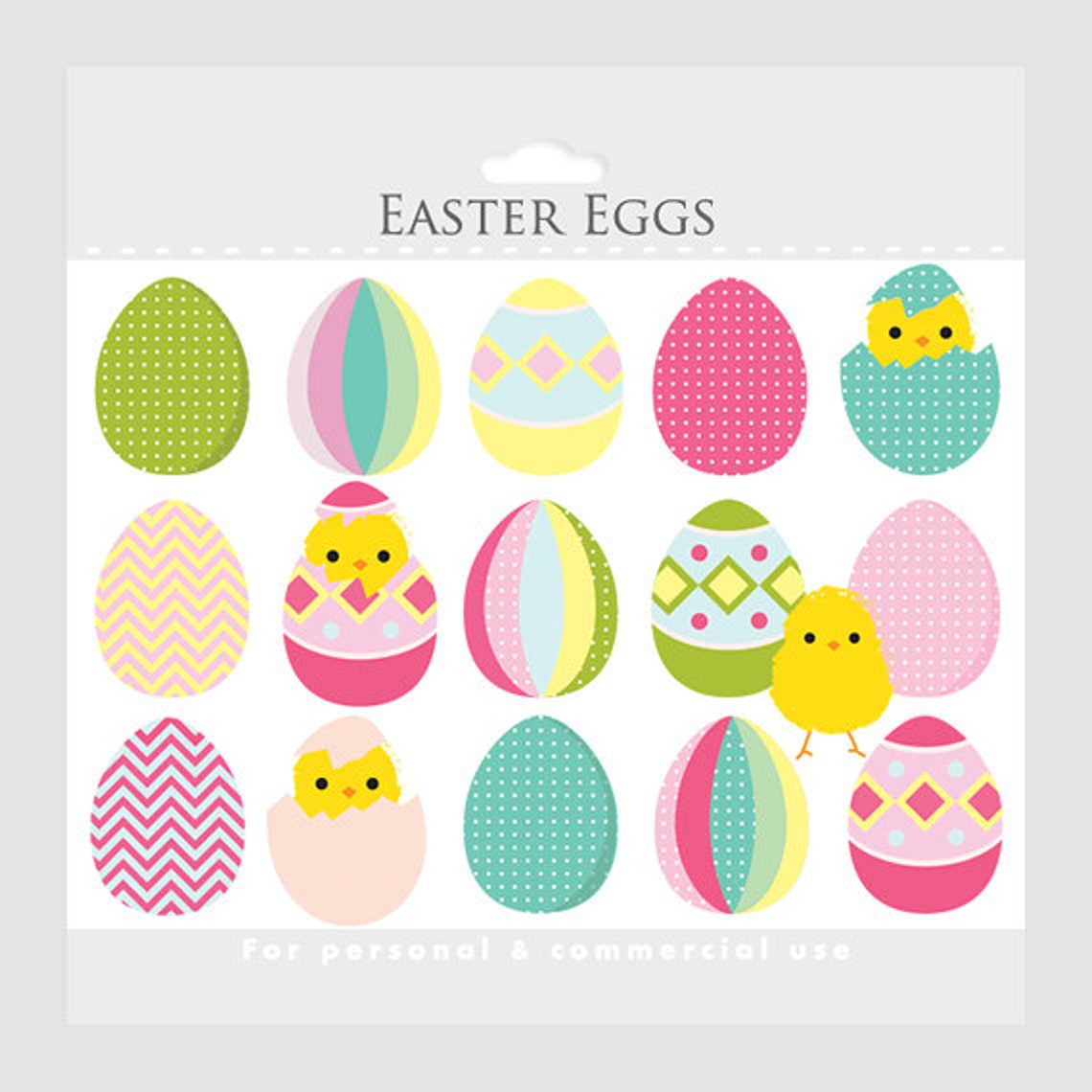 Easter Egg Clipart Easter Clip Art Chicks Eggs Egg | Etsy