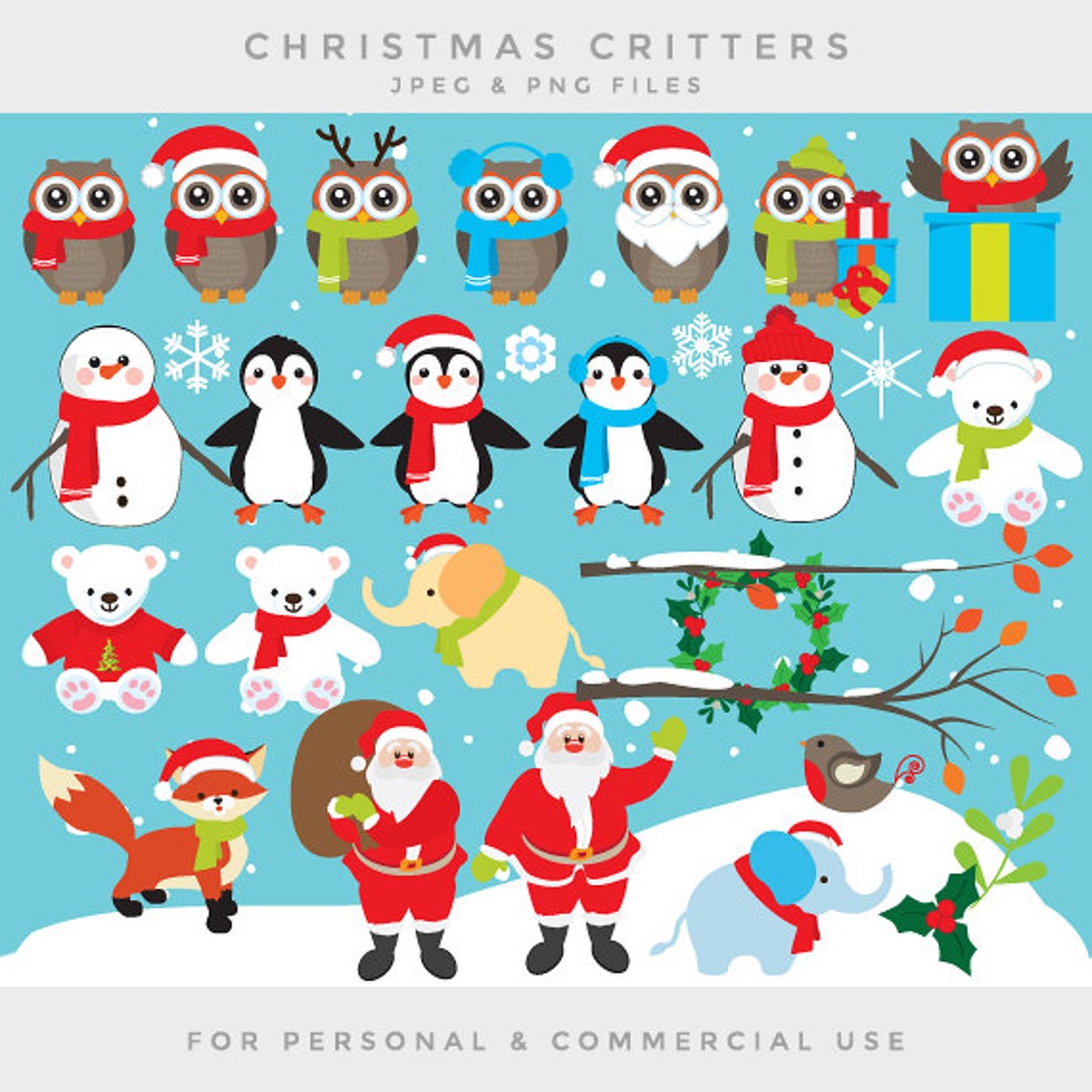 Christmas Owls Clipart - Christmas Clip Art, Penguins Polar Bear ...
