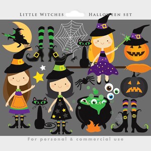Witch Clipart - Halloween Clip Art, Witches, Cute, Little, Broomstick ...