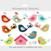Bird Clipart - Whimsical Cute Birdies, Birdhouse, Eggs, Sweet, Birdy ...