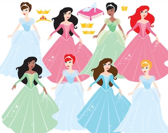 Cinderella Clip Art Princess Clipart Glass Slipper Pumpkin | Etsy