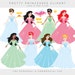 Princess Clip Art - Princesses Clipart Glass Slipper Cinderella Crown ...