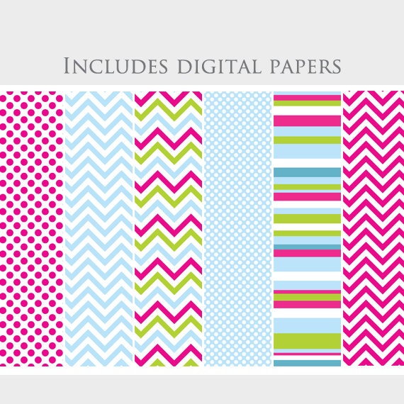 Christmas trees clip art and digital papers clip art for | Etsy