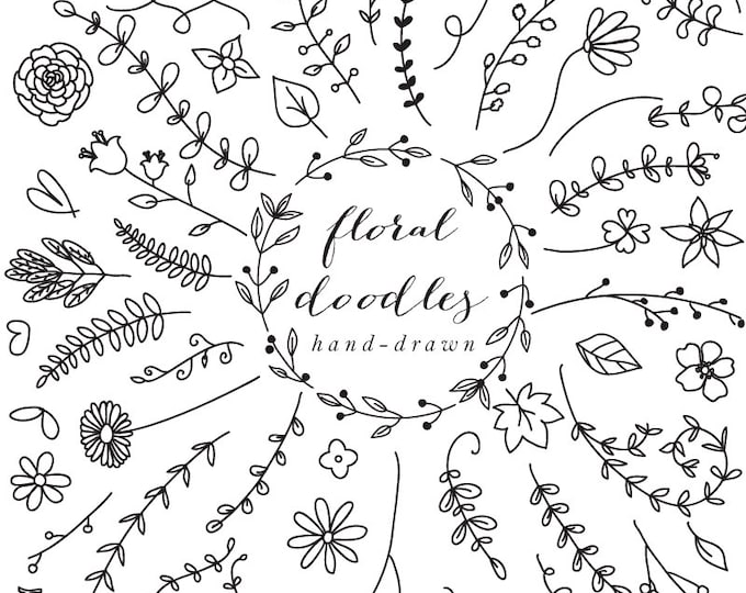 Ferns Clipart Hand Drawn Fern Clip Art Botanical Clip Art Forest Leaves ...