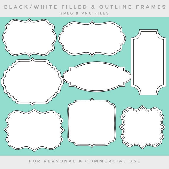Clip Art Frames - Frame Clip Art Black White Frames Vignettes Vintage ...