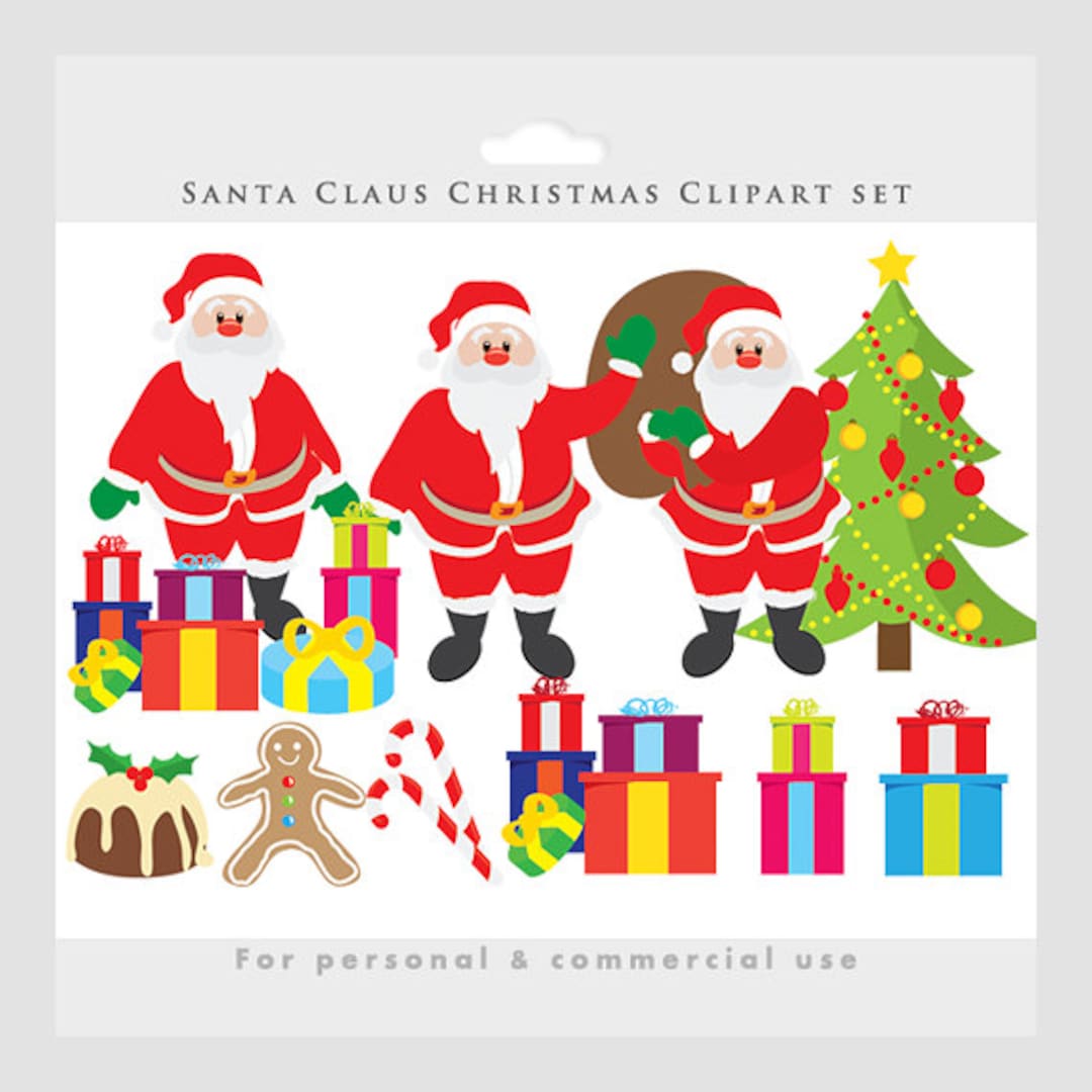 Santa Clip Art - Christmas Clipart, Santa Claus, Holiday, Festive ...