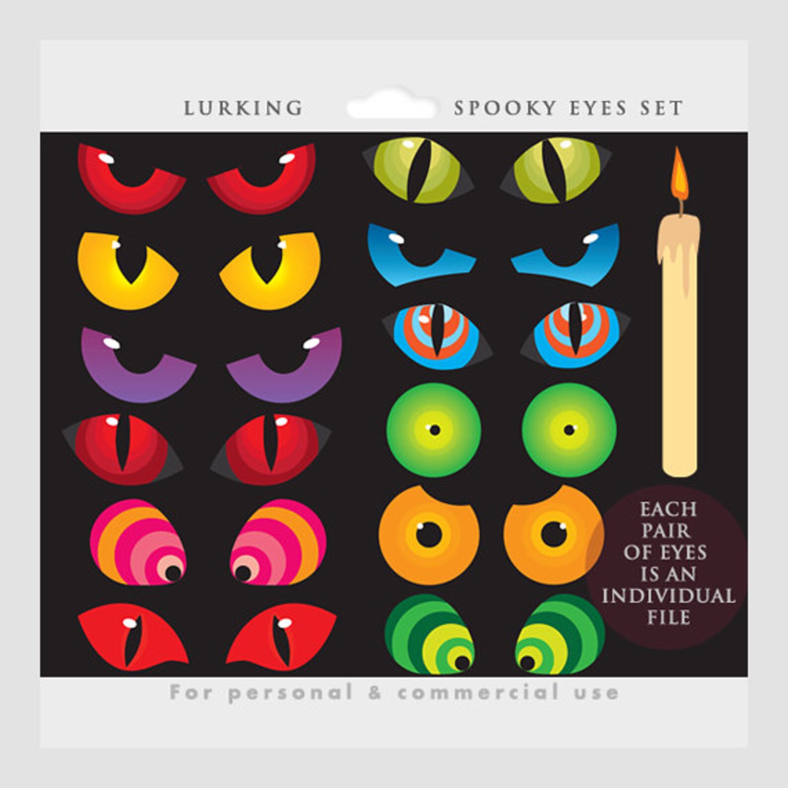 Halloween Clipart Spooky Eyes Clip Art Monster Eye Lurking - Etsy