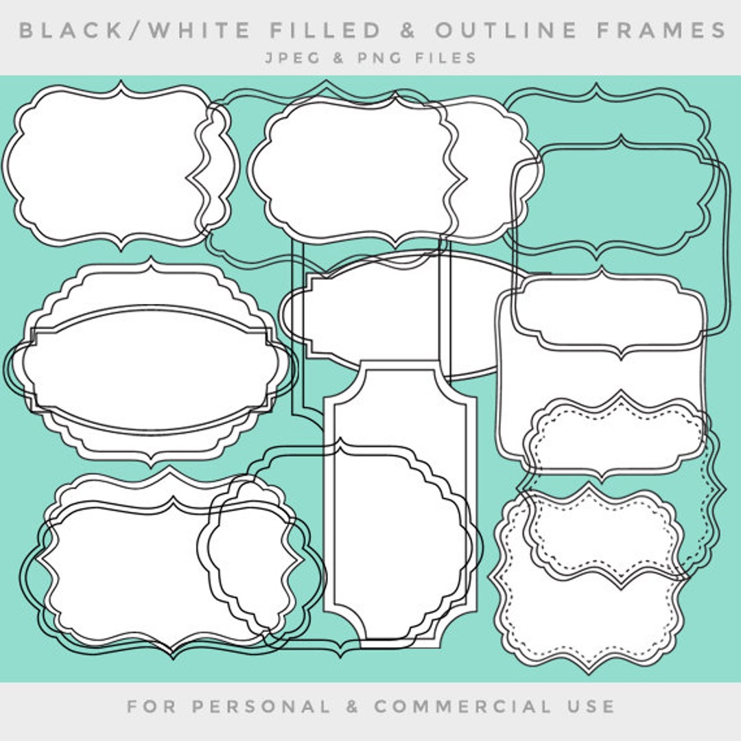 Clip Art Frames - Frame Clip Art Black White Frames Vignettes Vintage ...
