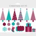 Christmas Trees Clip Art and Digital Papers- Clip Art for Scrapbooking ...