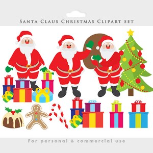 Santa Clip Art - Christmas Clipart, Santa Claus, Holiday, Festive ...