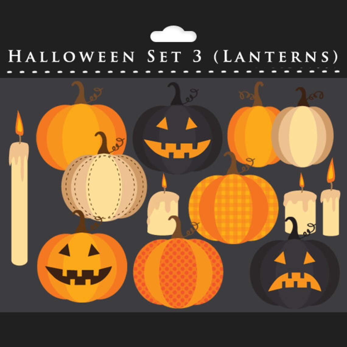 Halloween Clipart Jack O'lanterns Halloween Clip Art | Etsy