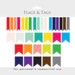 Flags Clipart for Digital Scrapbooking - Digital Flags, Tags, Thin and ...