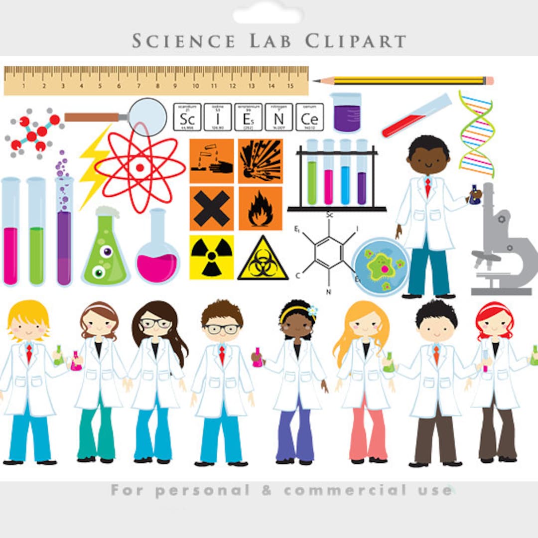 Science Clipart - Chemistry Lab Clip Art Test Tubes Scientists ...