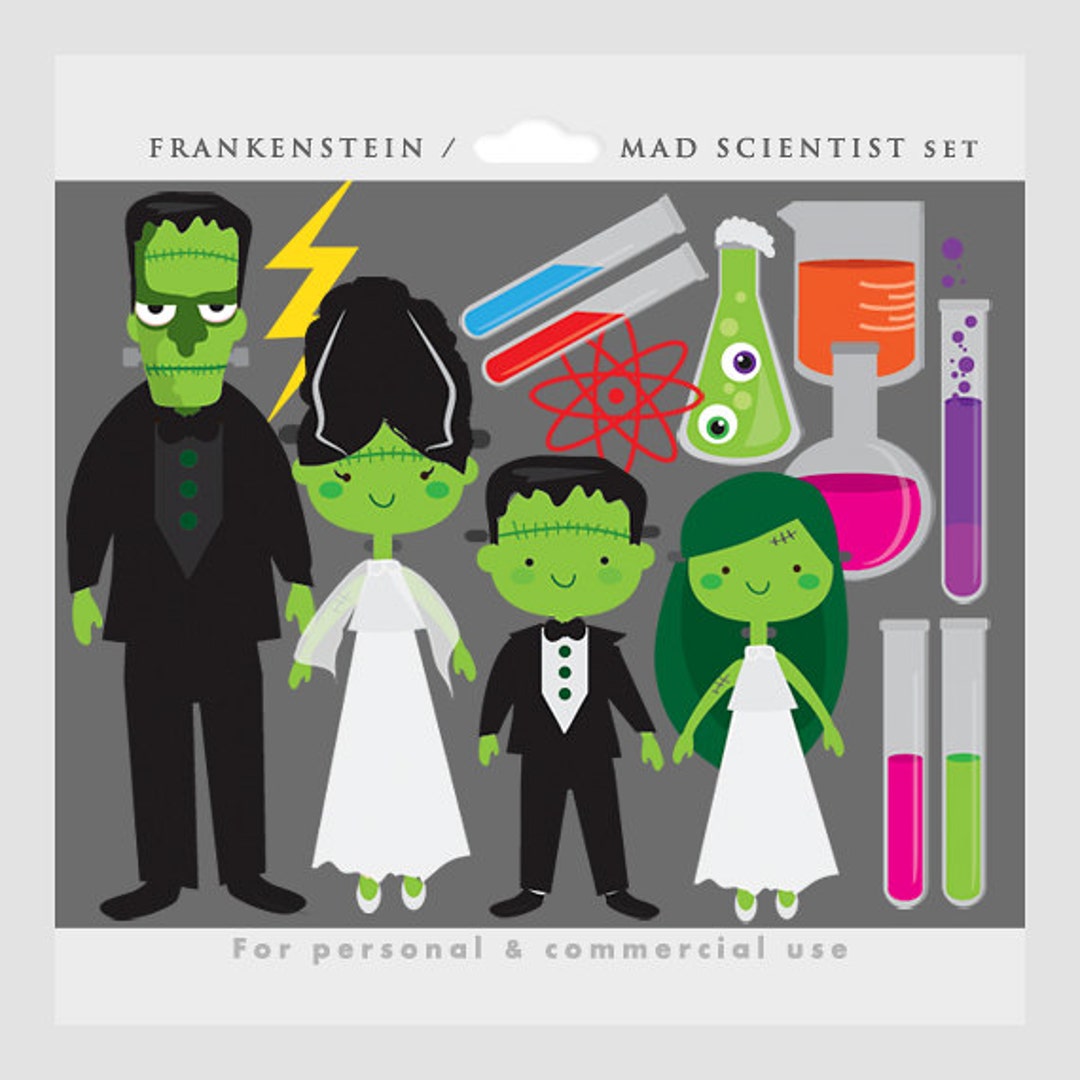 Halloween Clipart - Frankenstein Clip Art, Mad Scientist, Hallowe'en ...