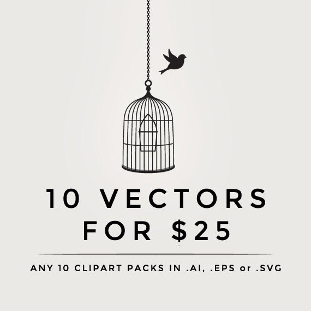 Vector Clipart - .eps or .ai Digital Clip Art Pack Any Ten 10 Clipart ...
