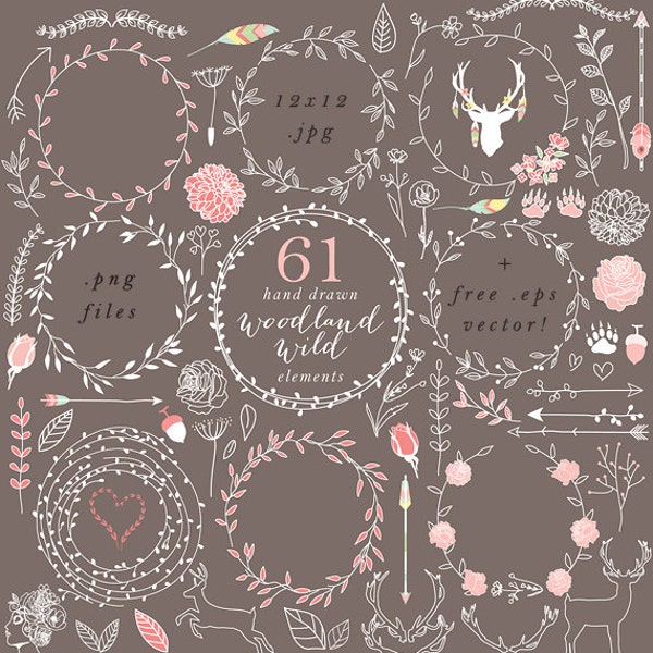 Pink Floral Wreath - Etsy