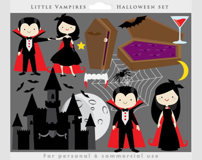Vampire Clipart - Halloween Clip Art, Vampires, Cute, Little, Castle ...