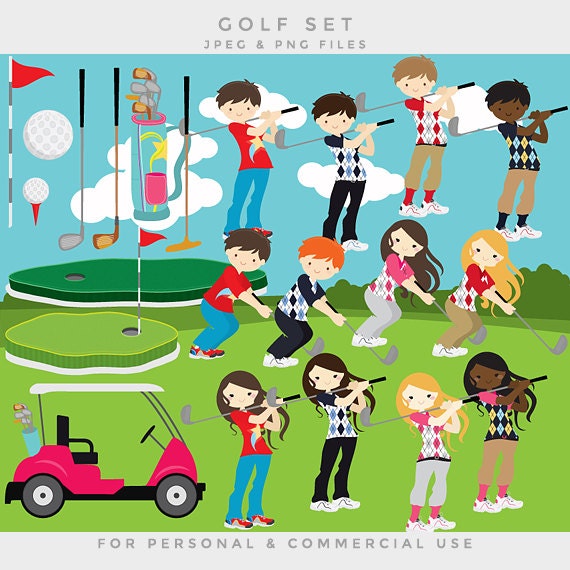 Kids Golf Clip Art
