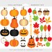 Fall Clipart - Harvest Clip Art, Autumn, Pumpkins, Halloween, Jack O ...