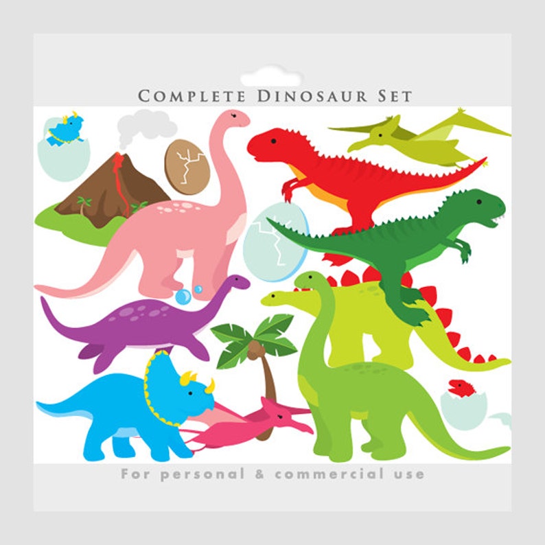 Dinosaur Clipart - Dinosaurs Clip Art, Prehistoric, Triceratops, T Rex ...