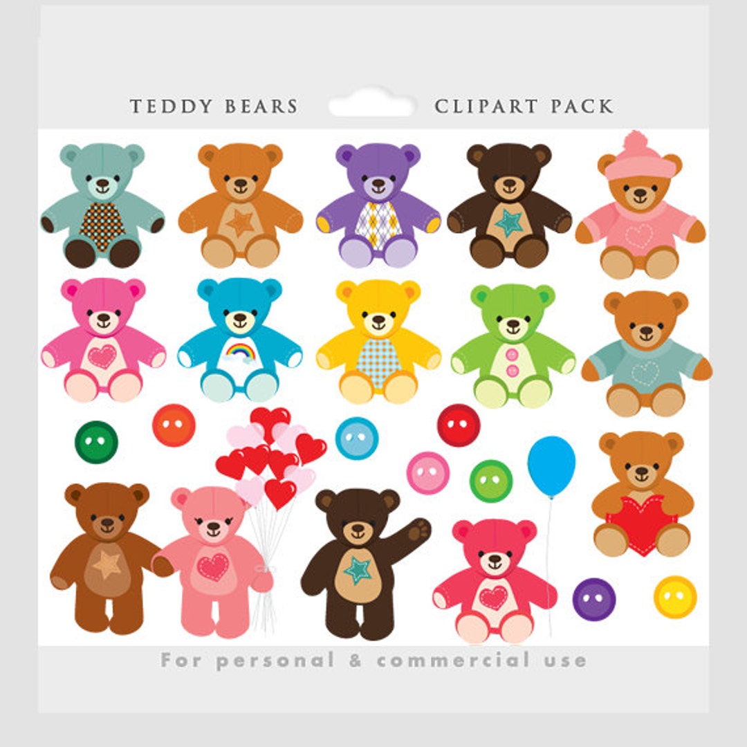 Teddy Bear Clipart - Teddies Clip Art, Cute, Bears, Valentine's Day ...