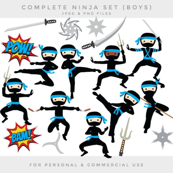 Cute Karate Clipart - Etsy