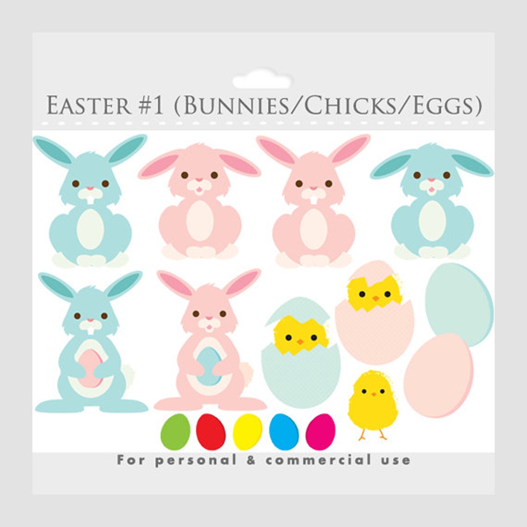 Easter Clipart - Bunny Clip Art, Chicks, Rabbits, Eggs, Egg Clipart ...