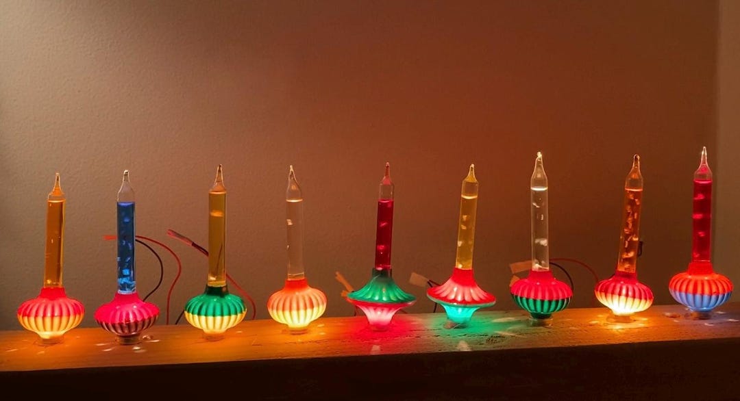 Vintage NOMA Christmas Bubble-lites Bubble Lights Bubblers C6 ...