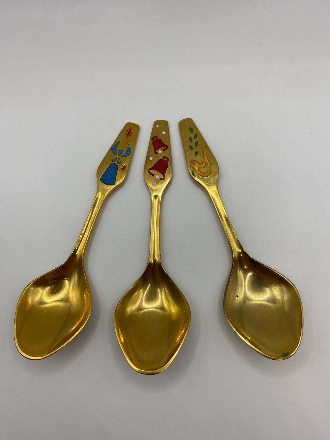 Meka Denmark Vintage Danish Christmas Demitasse Coffee Gold Plated ...