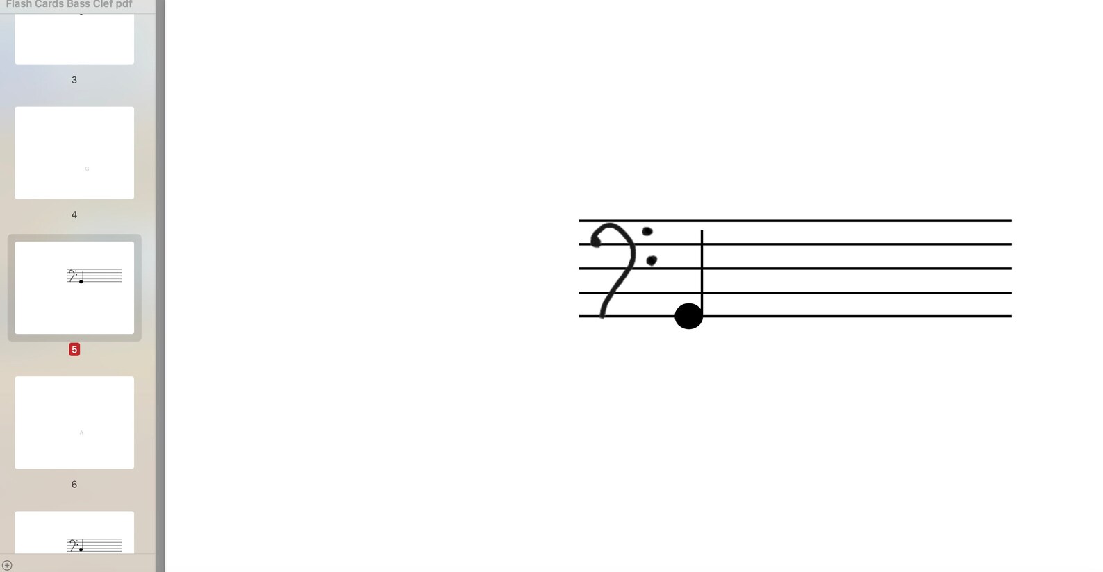 Treble and Bass Clef Flashcards Digital Download Pdf Format - Etsy