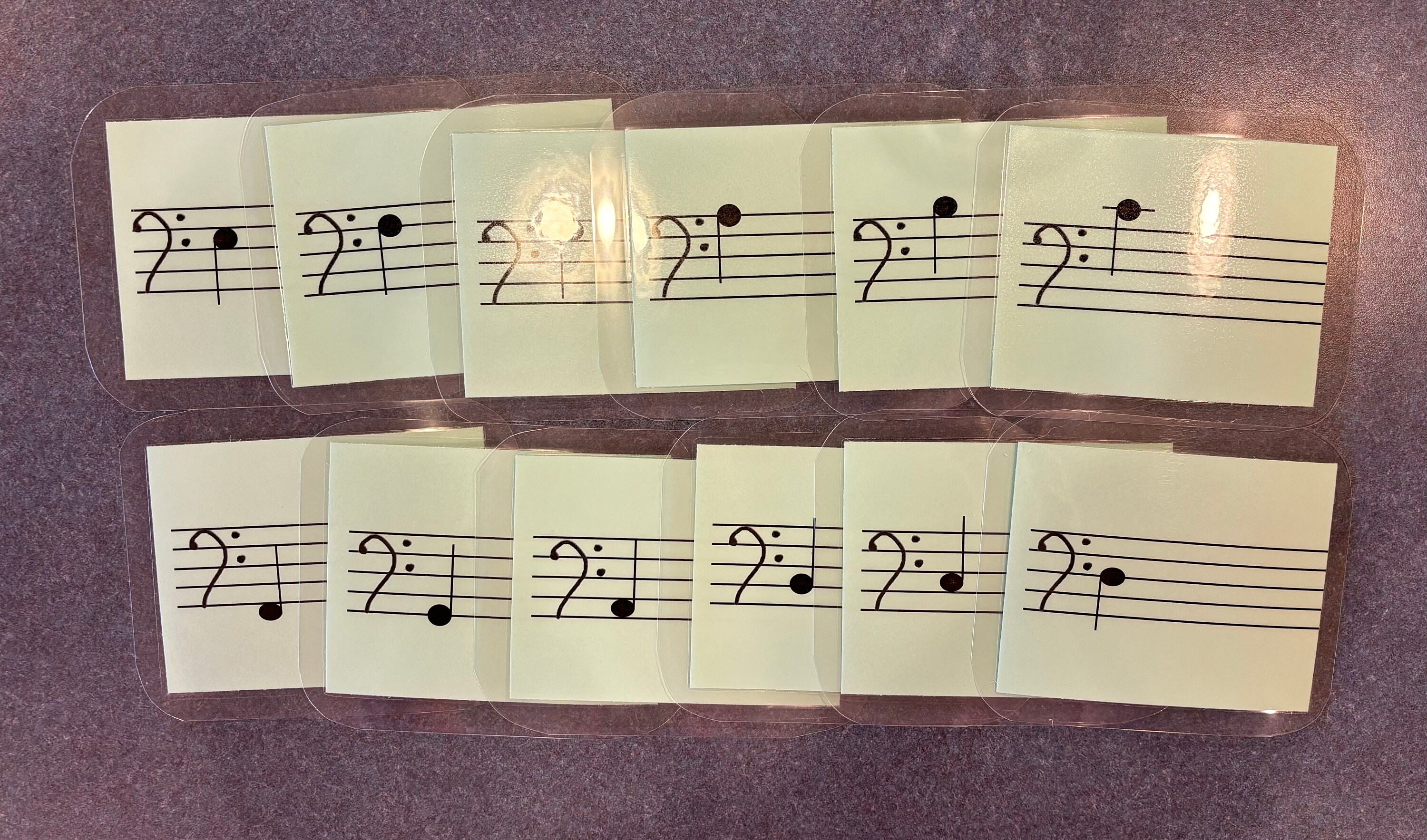 Bass Clef Letter Names on the Staff Flashcards - Etsy