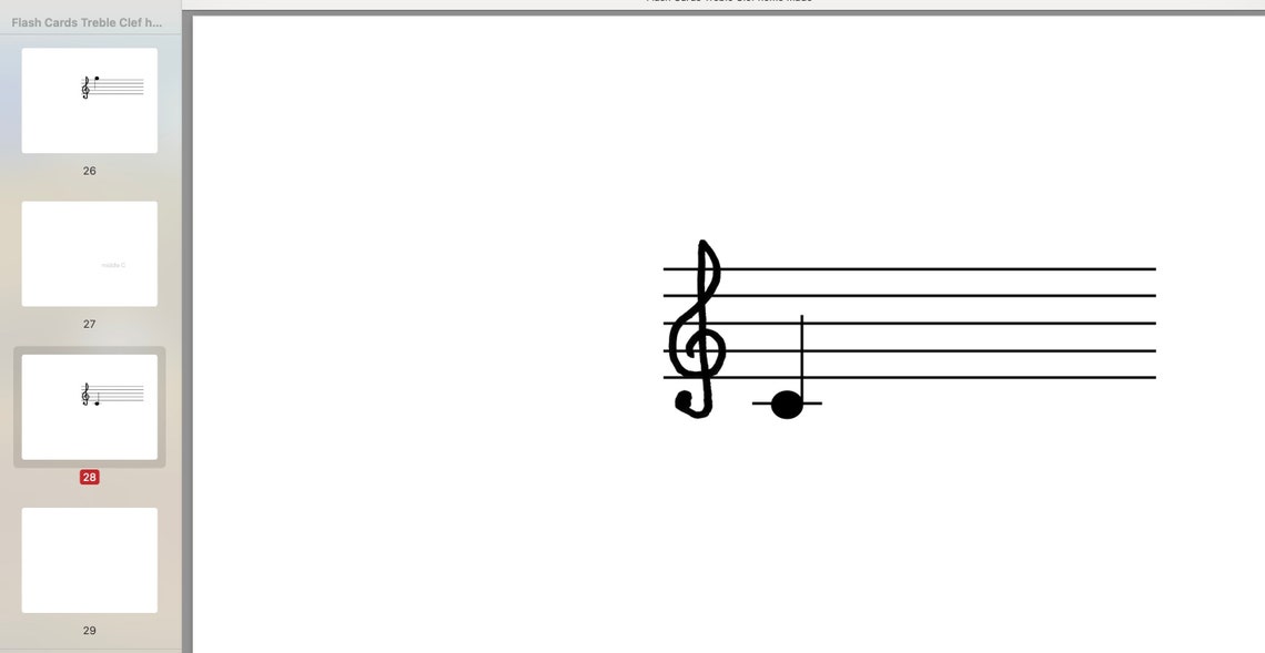 Treble and Bass Clef Flashcards Digital Download Pdf Format - Etsy