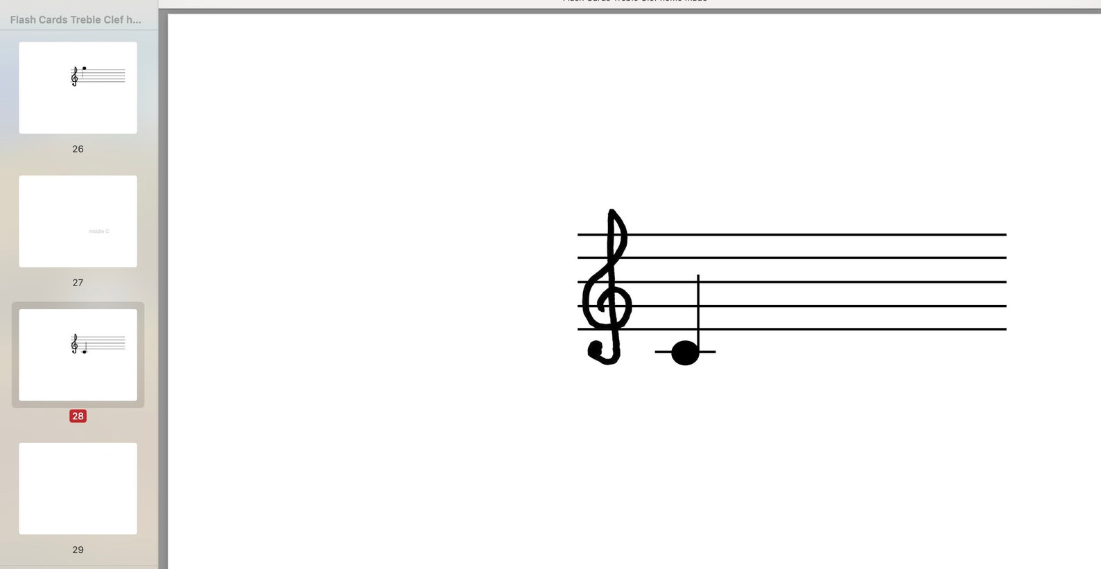 Treble and Bass Clef Flashcards Digital Download Pdf Format - Etsy