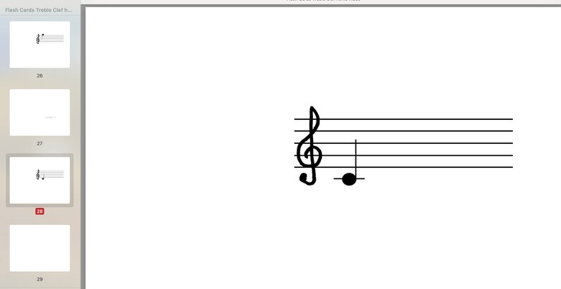 Treble and Bass Clef Flashcards Digital Download Pdf Format - Etsy