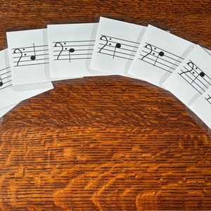 Bass Clef Letter Names on the Staff Flashcards - Etsy
