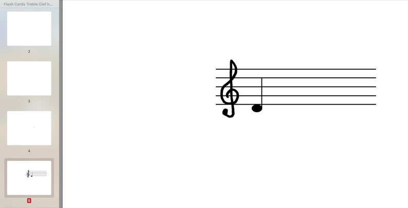 Treble and Bass Clef Flashcards Digital Download Pdf Format - Etsy