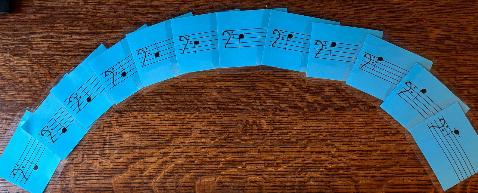 Bass Clef Letter Names on the Staff Flashcards - Etsy