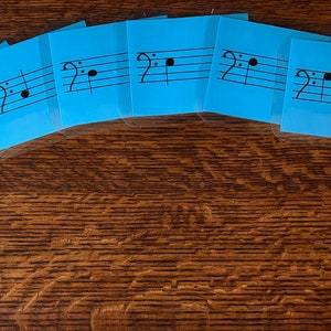Bass Clef Letter Names on the Staff Flashcards - Etsy