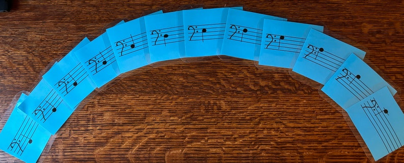 Bass Clef Letter Names on the Staff Flashcards - Etsy