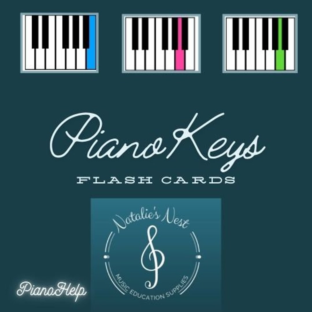 Piano Keys Letters Flashcards - Etsy