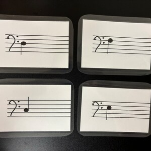 Bass Clef Letter Names on the Staff Flashcards - Etsy
