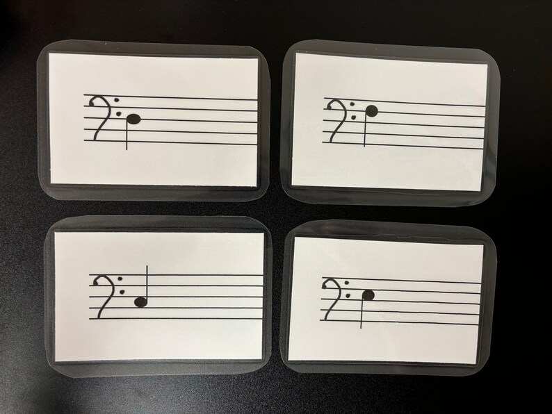 Bass Clef Letter Names on the Staff Flashcards - Etsy