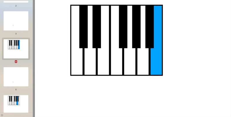 Piano Keys Flashcards Download in Pdf Format - Etsy