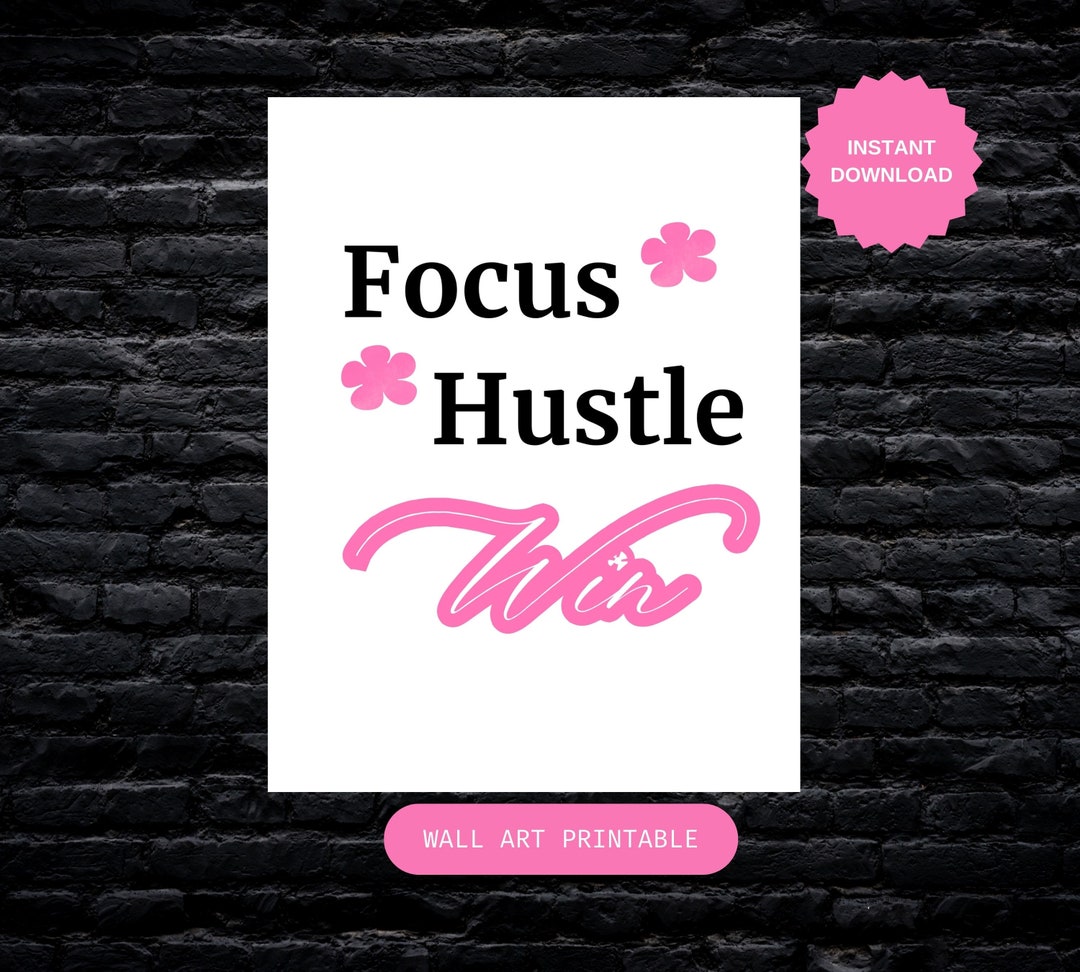 Focus Motivational Poster Print Wall Decor, Printable Wall Art Home ...