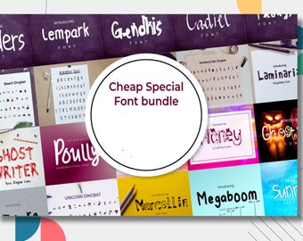 Unique Font Bundle, Display Font, Cricut Font, Vintage Font, Baby Font, Retro Font - Etsy