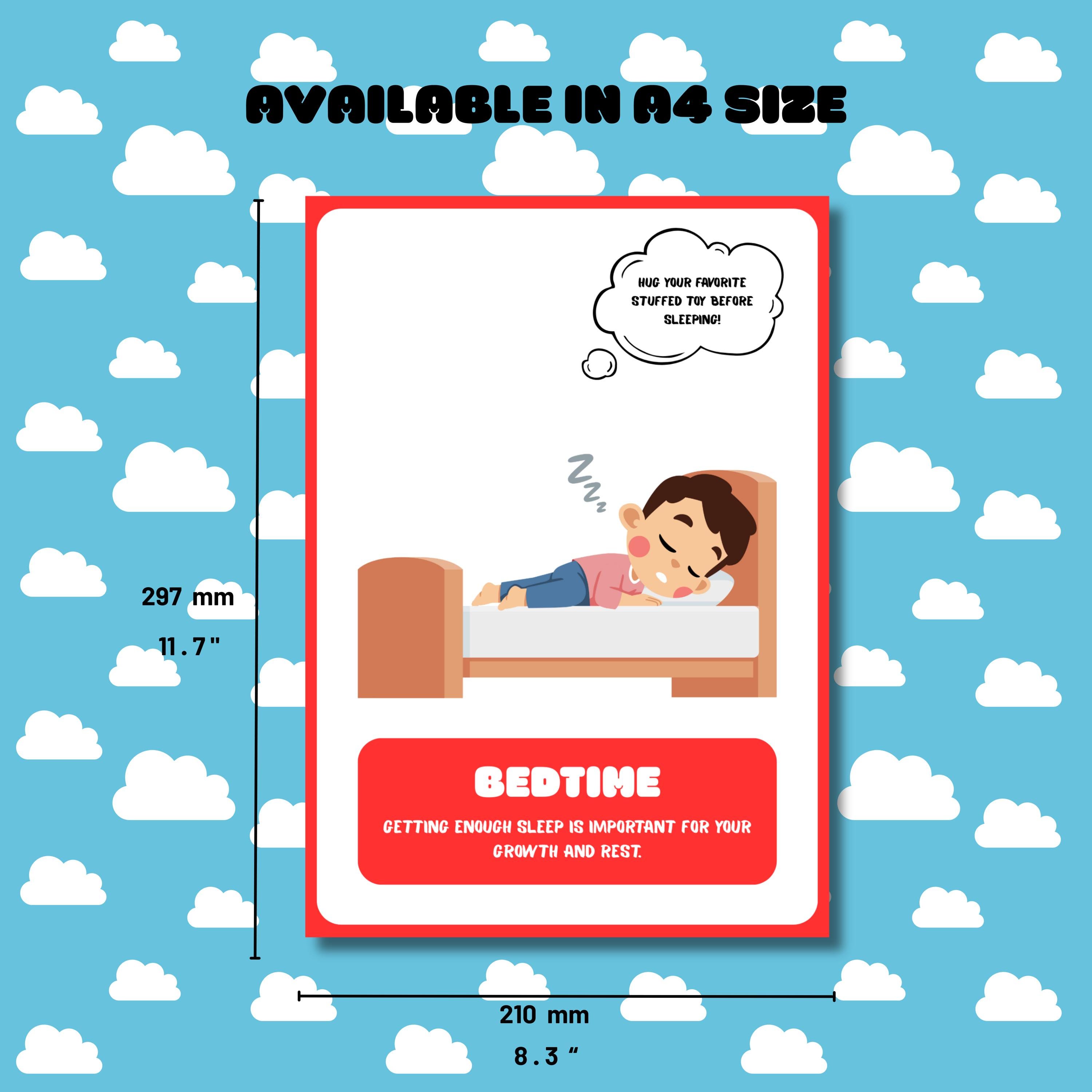 Daily Routine Cards: Kids Activity Flashcards (A4 PDF) - Etsy