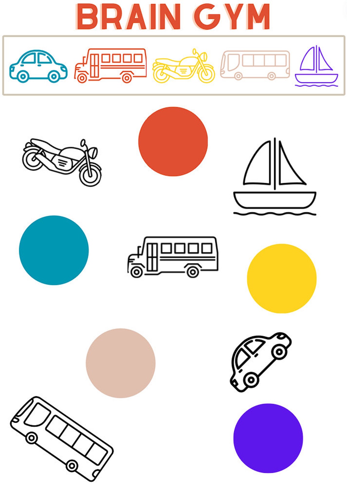 Hand-eye Coordination Board Game Brain Teasers & Fingers Gym Printable ...